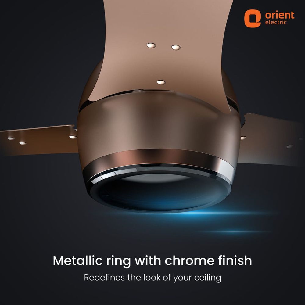 Buy Orient Aeon 5 Star 1200mm 3 Blade BLDC Motor Ceiling Fan with Remote (Antidust, Tangerine ...